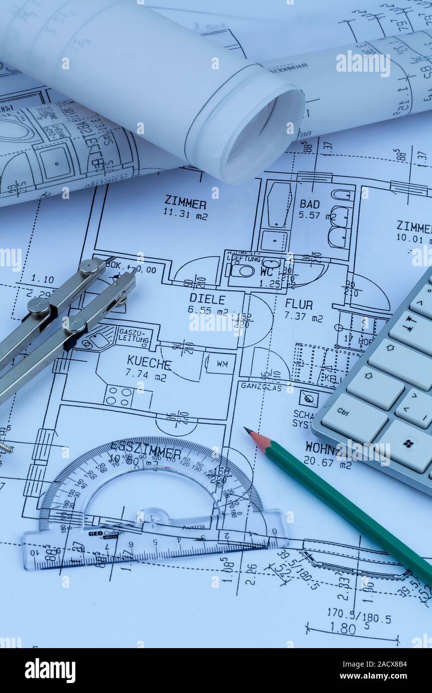 Building plan for a house Stock Photo - Alamy