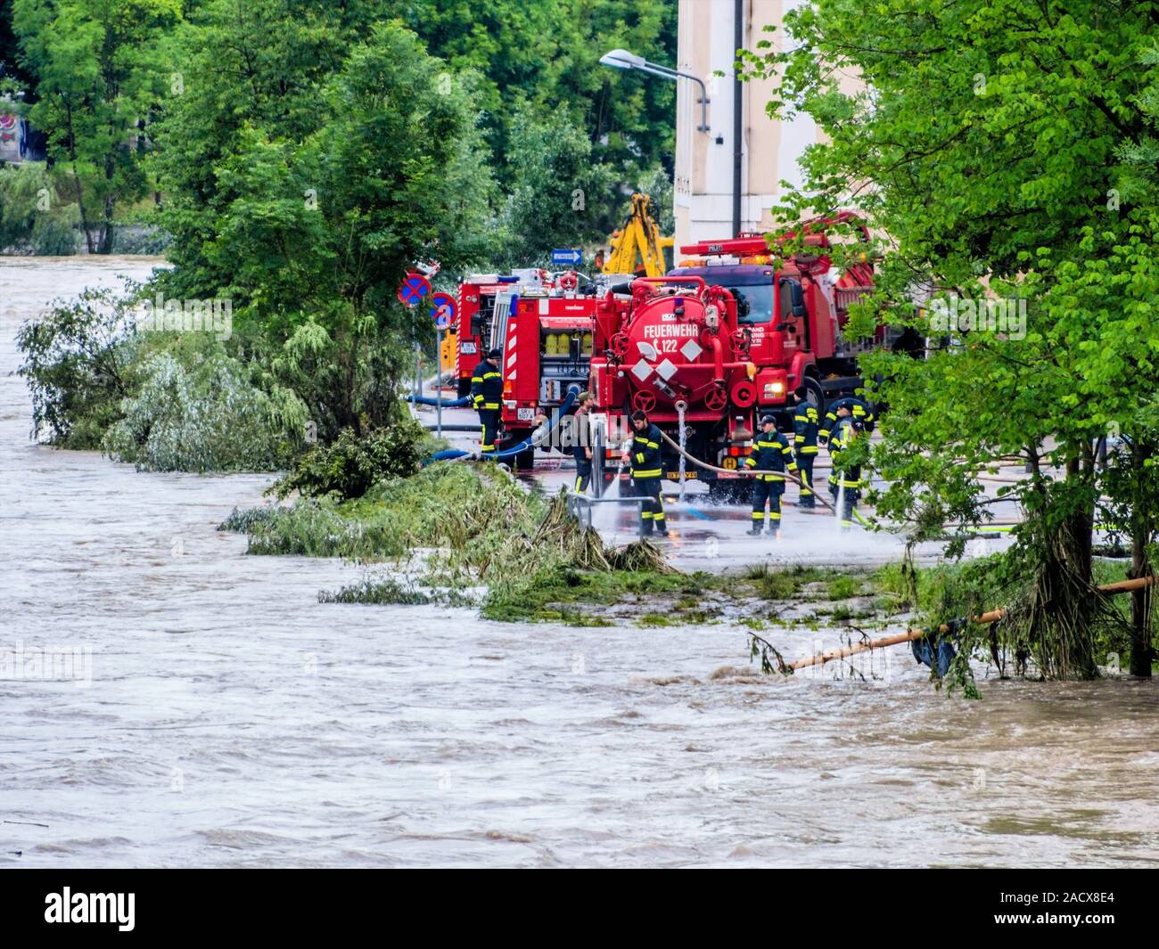 Flood 2013 in Steyr, Austria Stock Photo - Alamy