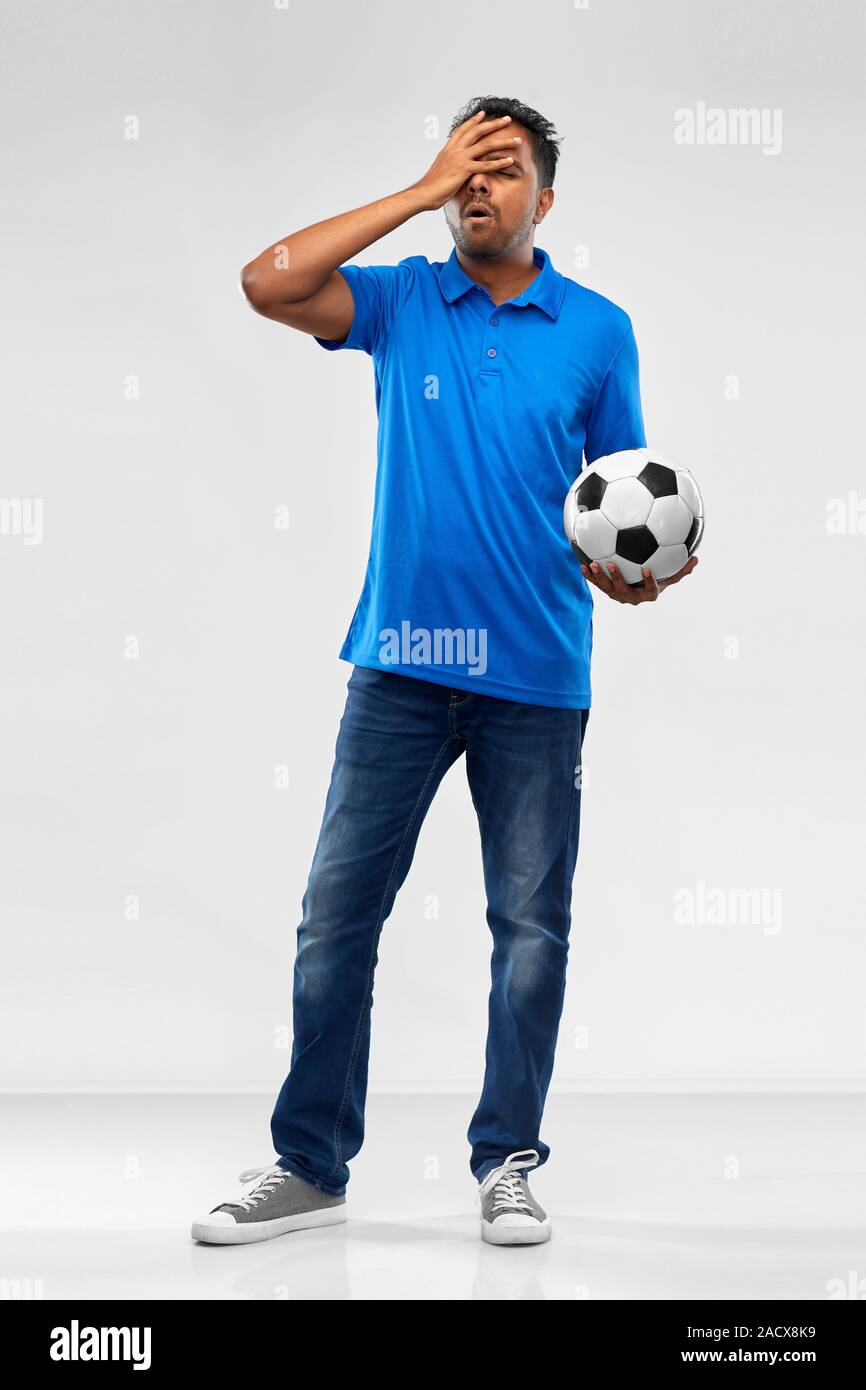 sport, leisure games and failure concept - disappointed indian man or ...