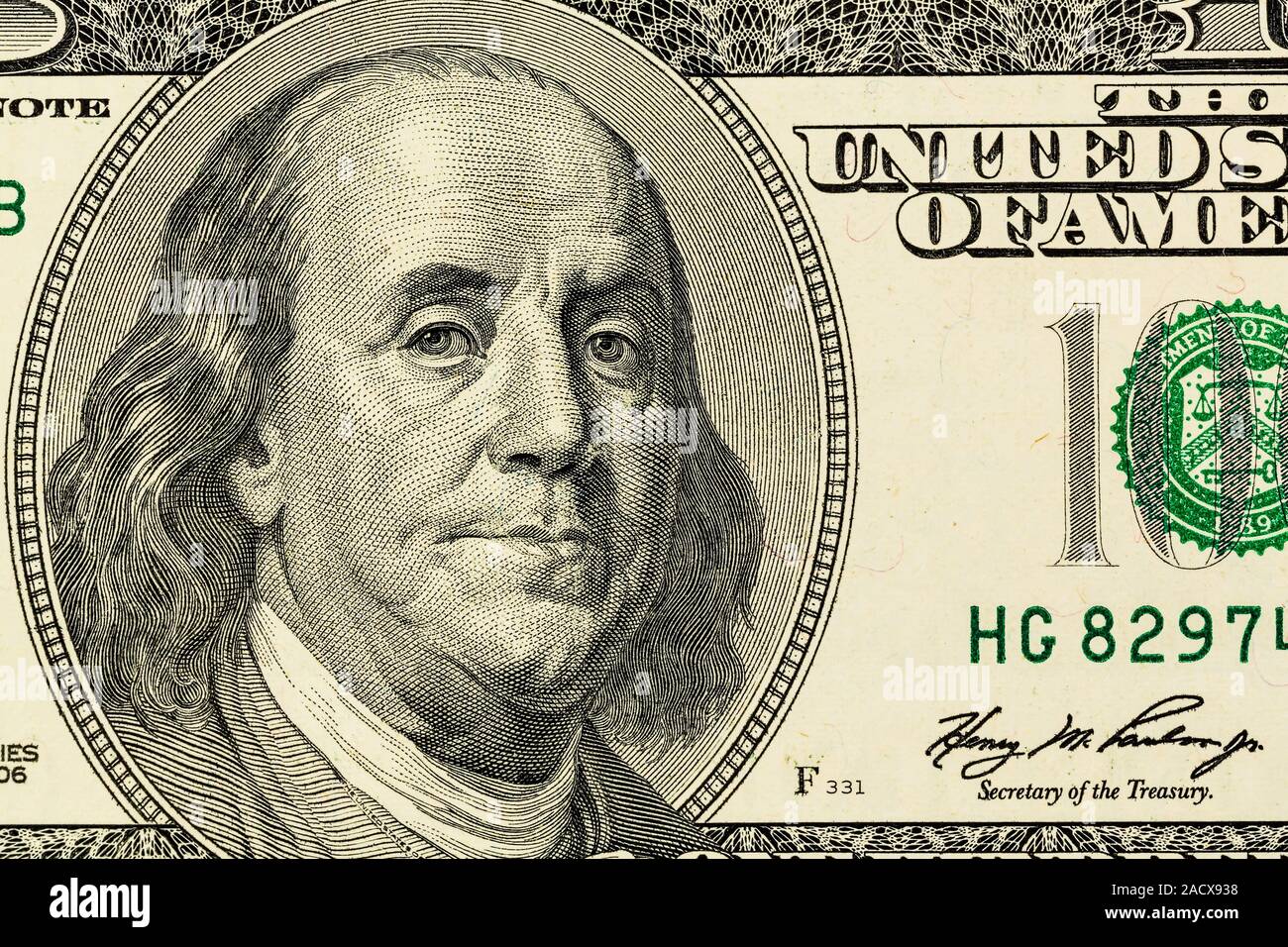 Dollar Bill, Benjamin Franklin Stock Photo - Alamy