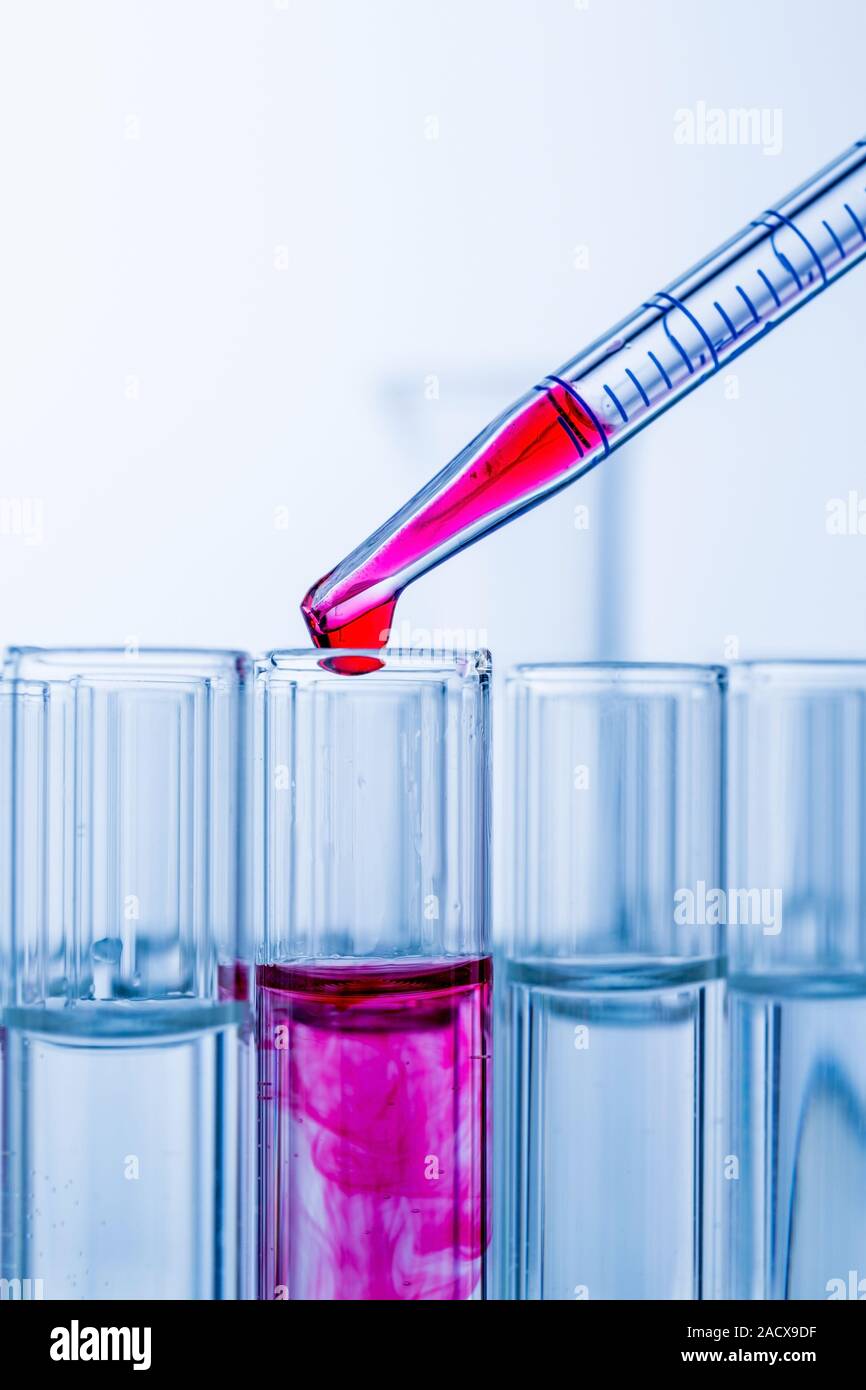 Laboratory glassware for testing in chemistry laboratory Stock Photo ...