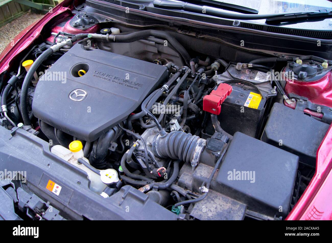 2.5-litre petrol engine of a Mazda 6 Sport Stock Photo - Alamy