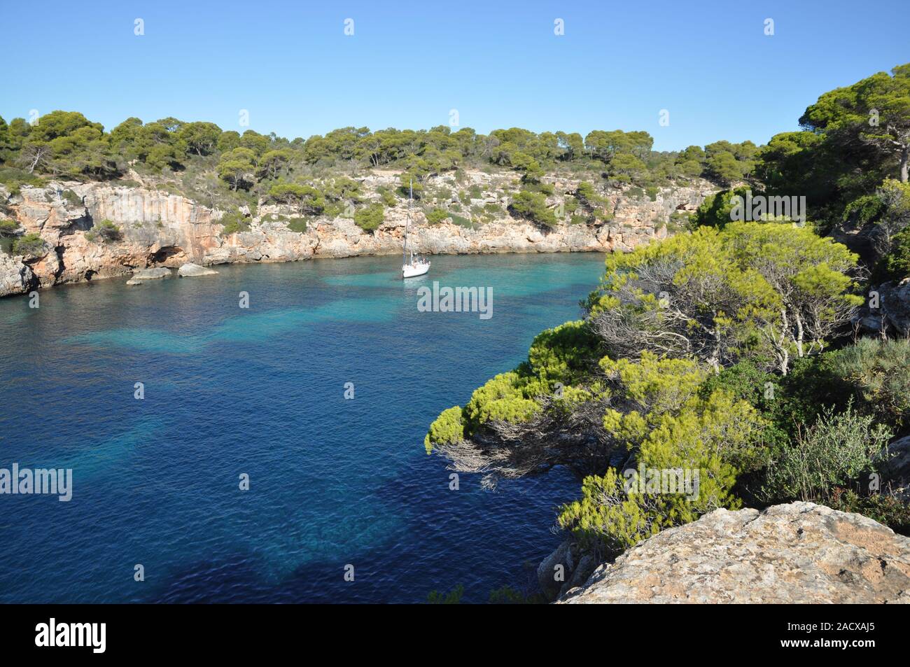 Bay of Cala Pi, Mallorca Stock Photo - Alamy