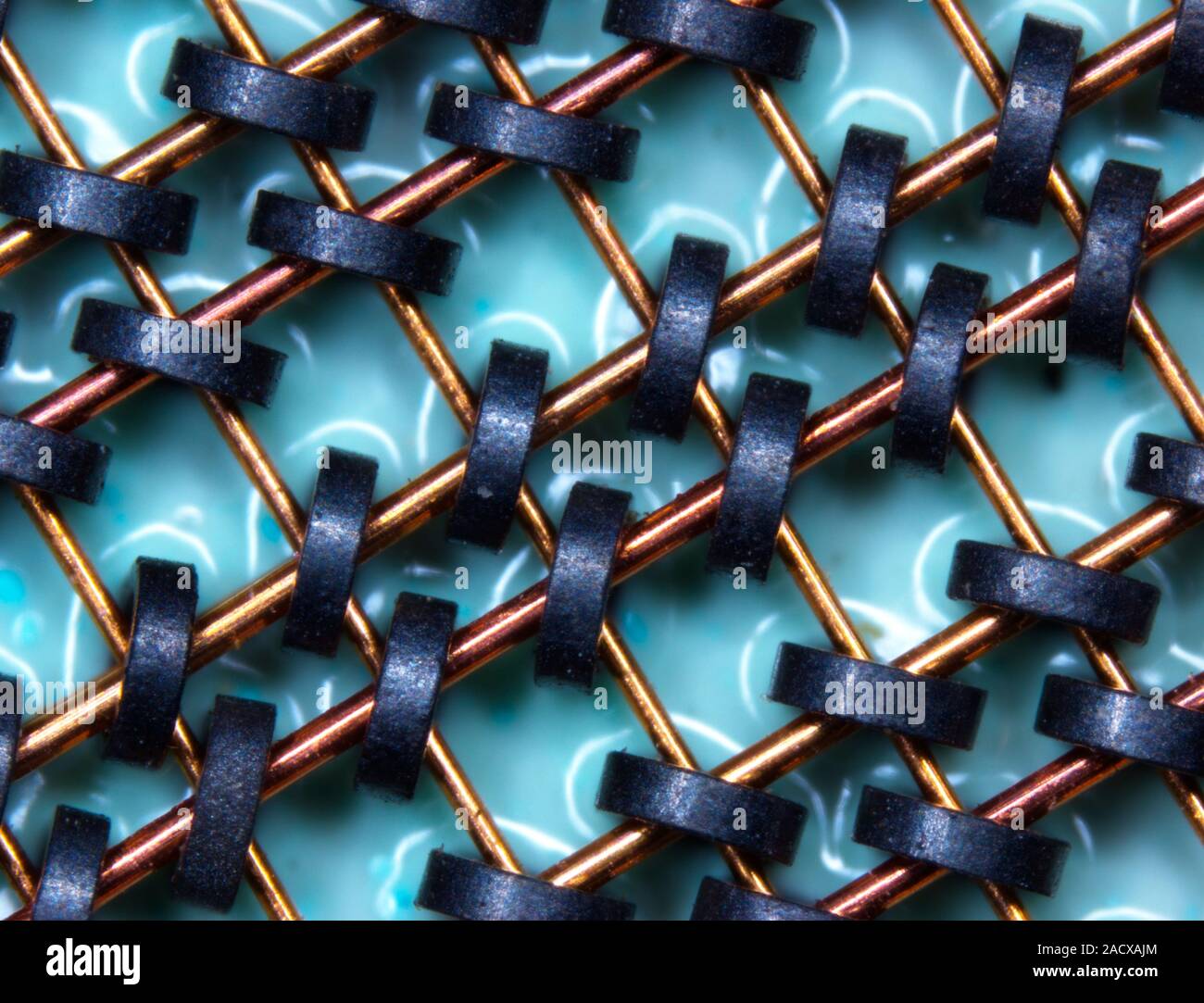 Magnetic-core memory array, macrophotograph. It uses tiny magnetic ... Magnetic-core memory array, macrophotograph. It uses tiny magnetic ...
