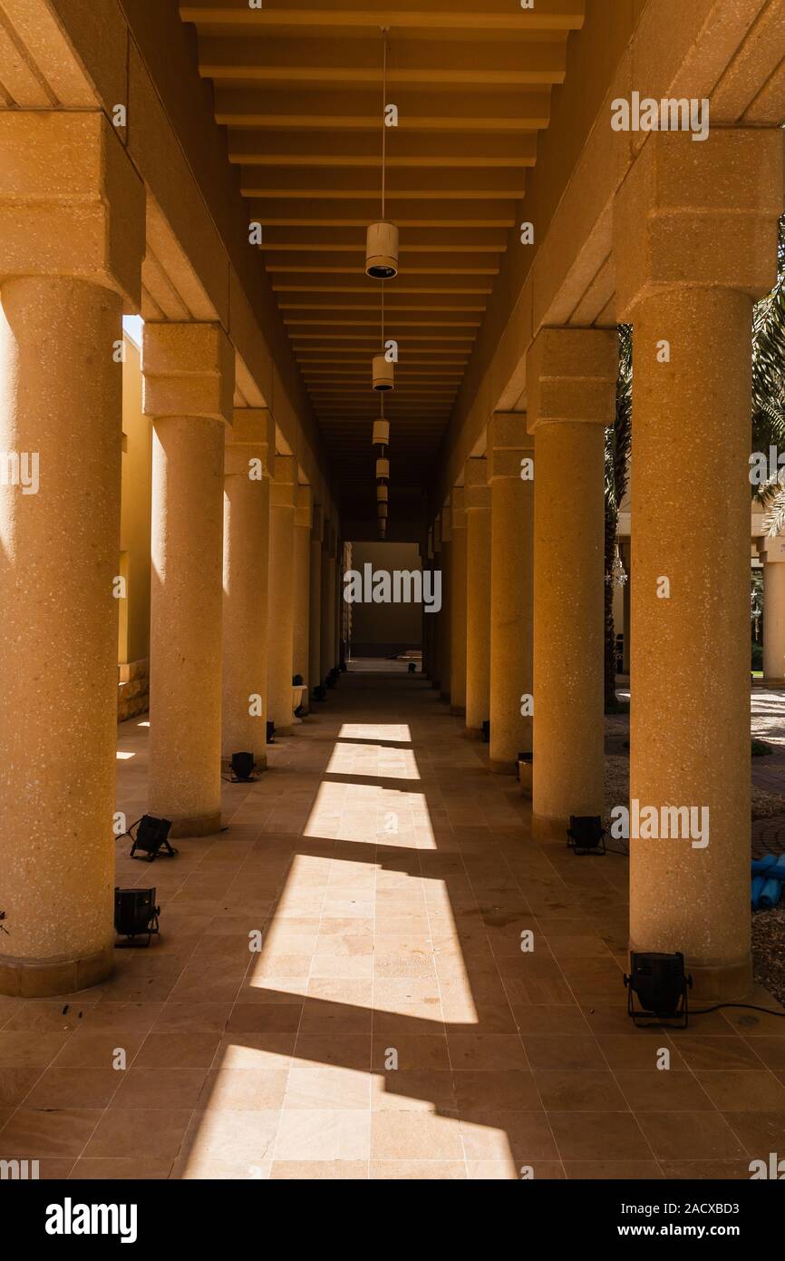 A fragment of the colonnade surrounding the inner formal garden of the ...