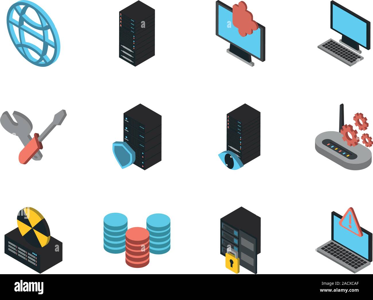 Data center monitor graph Stock Vector Images - Alamy