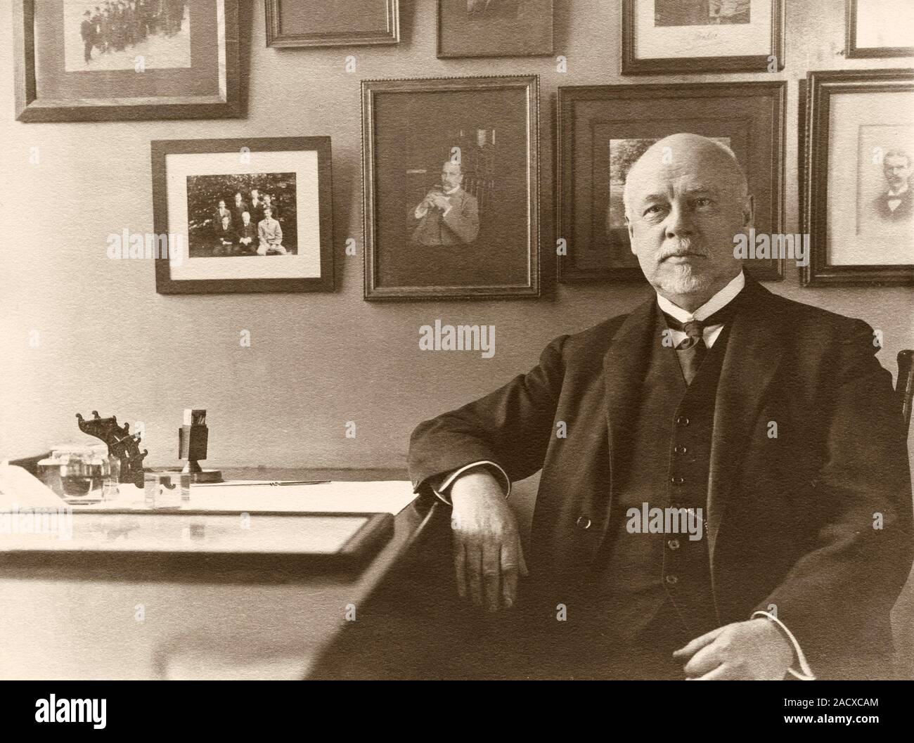 William Henry Welch (1850-1934), US pathologist. Welch studied medicine ...