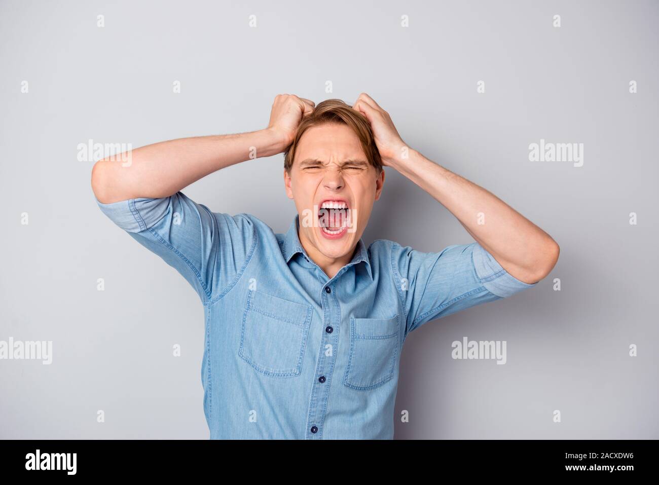 Oh no. Outraged sad man student made mistake in his report feel ...