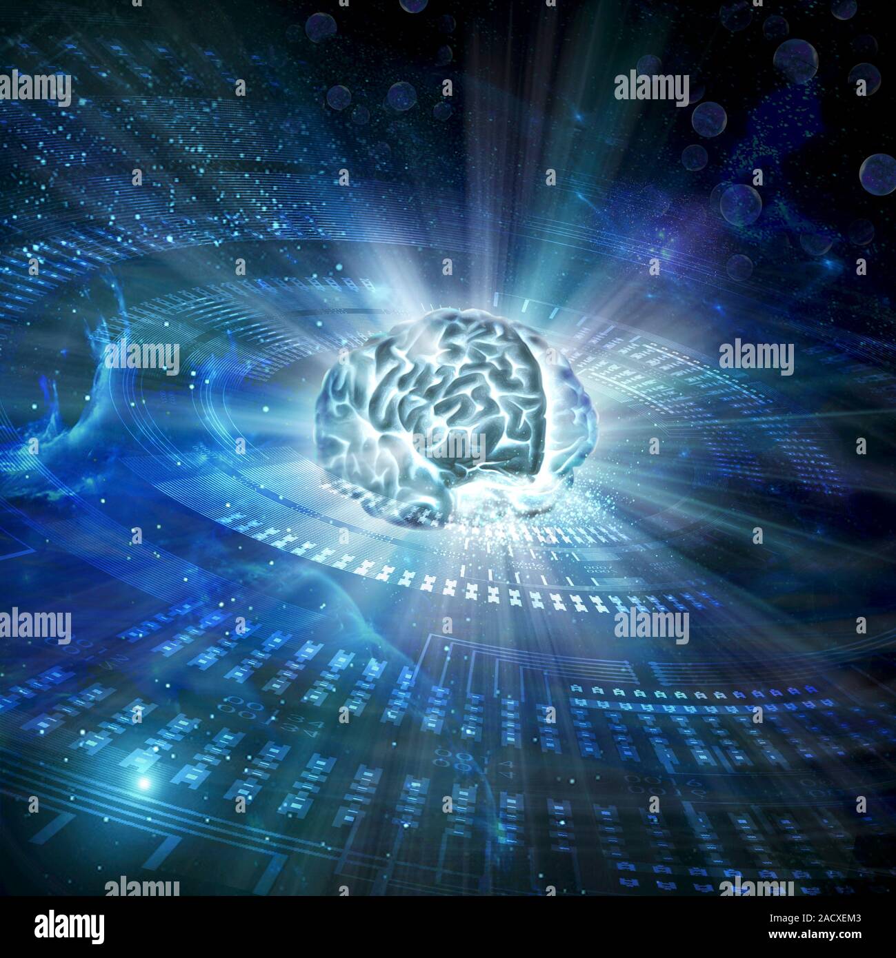 Science and the human spirit. Conceptual artwork depicting the ...