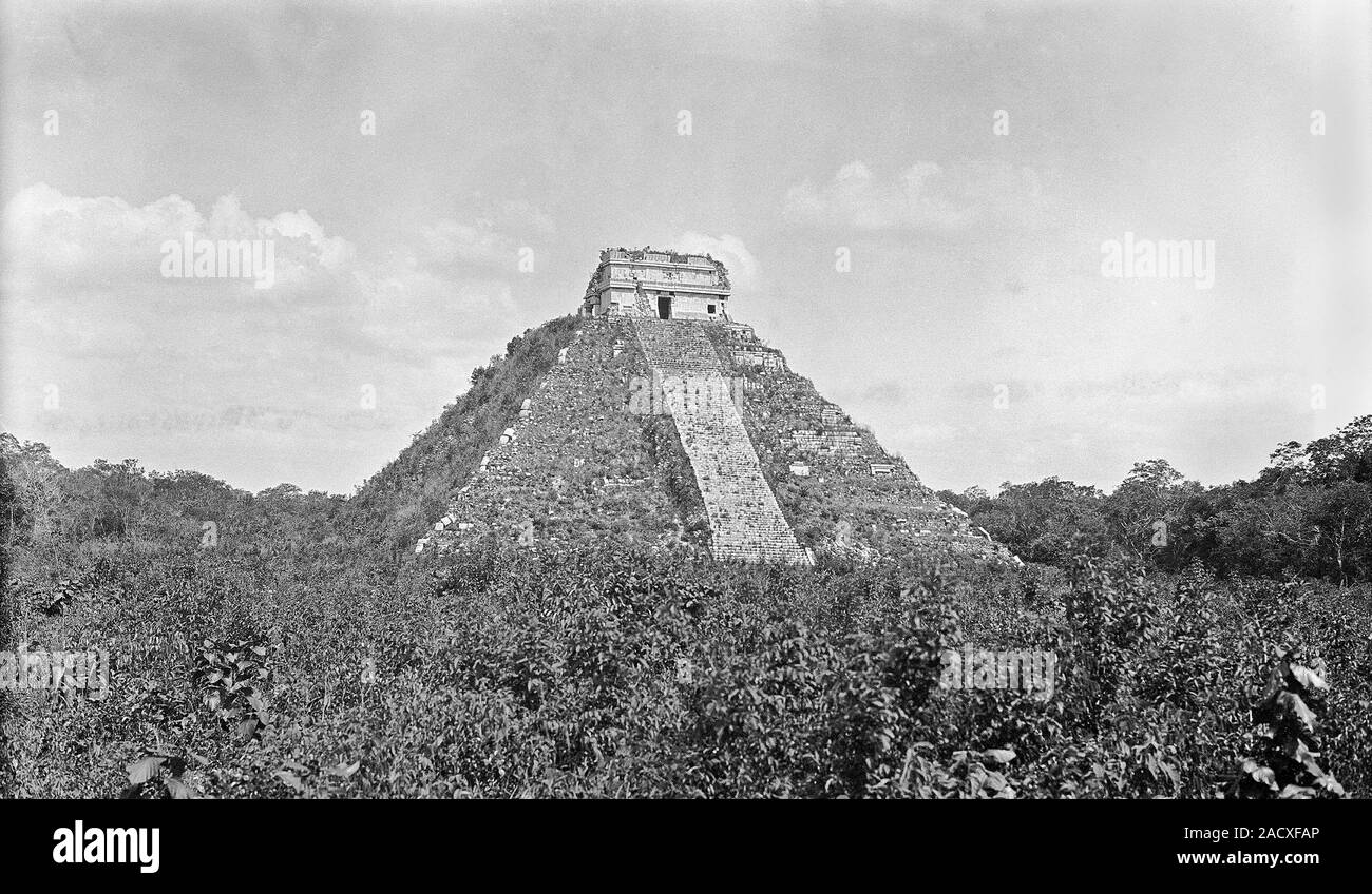 Mayan step pyramid in Chiapas, Mexico. This is a religious structure ...
