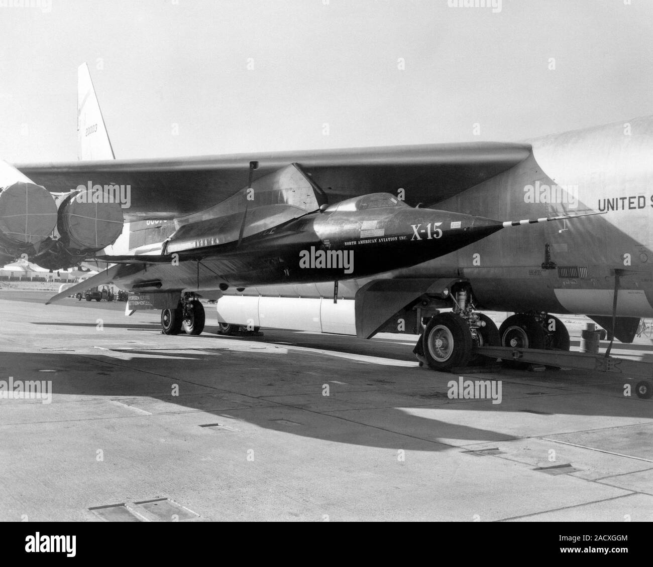 X-15 aircraft on a Boeing B-52, with its North American Aviation ...
