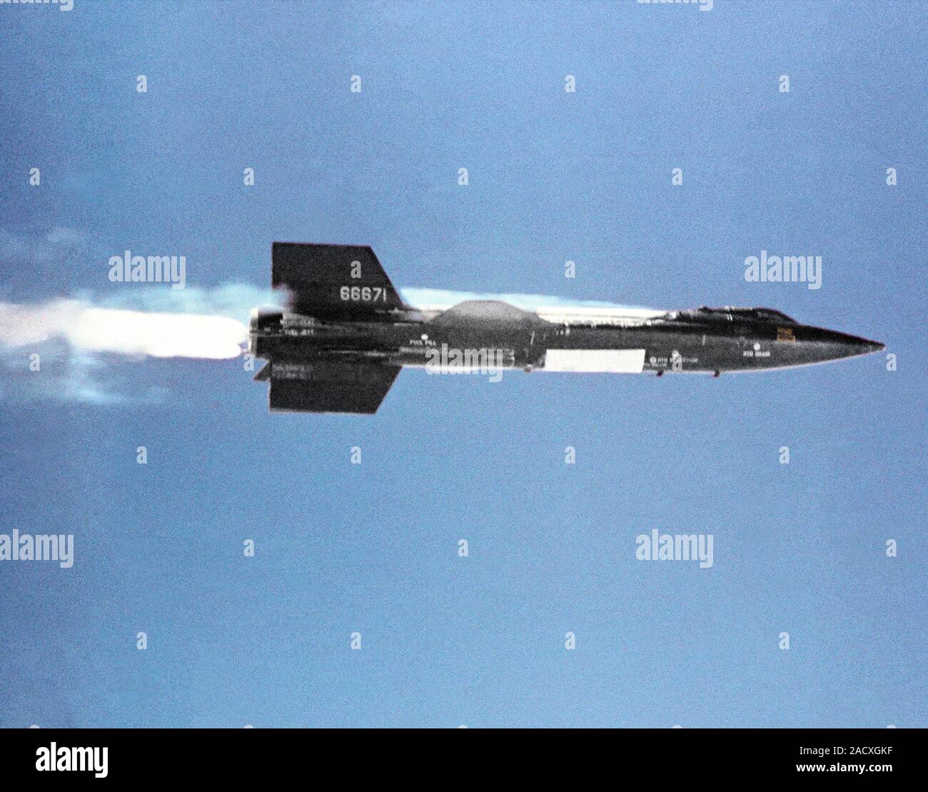 X-15 aircraft after launch. This is a flight of the second X-15, with ...