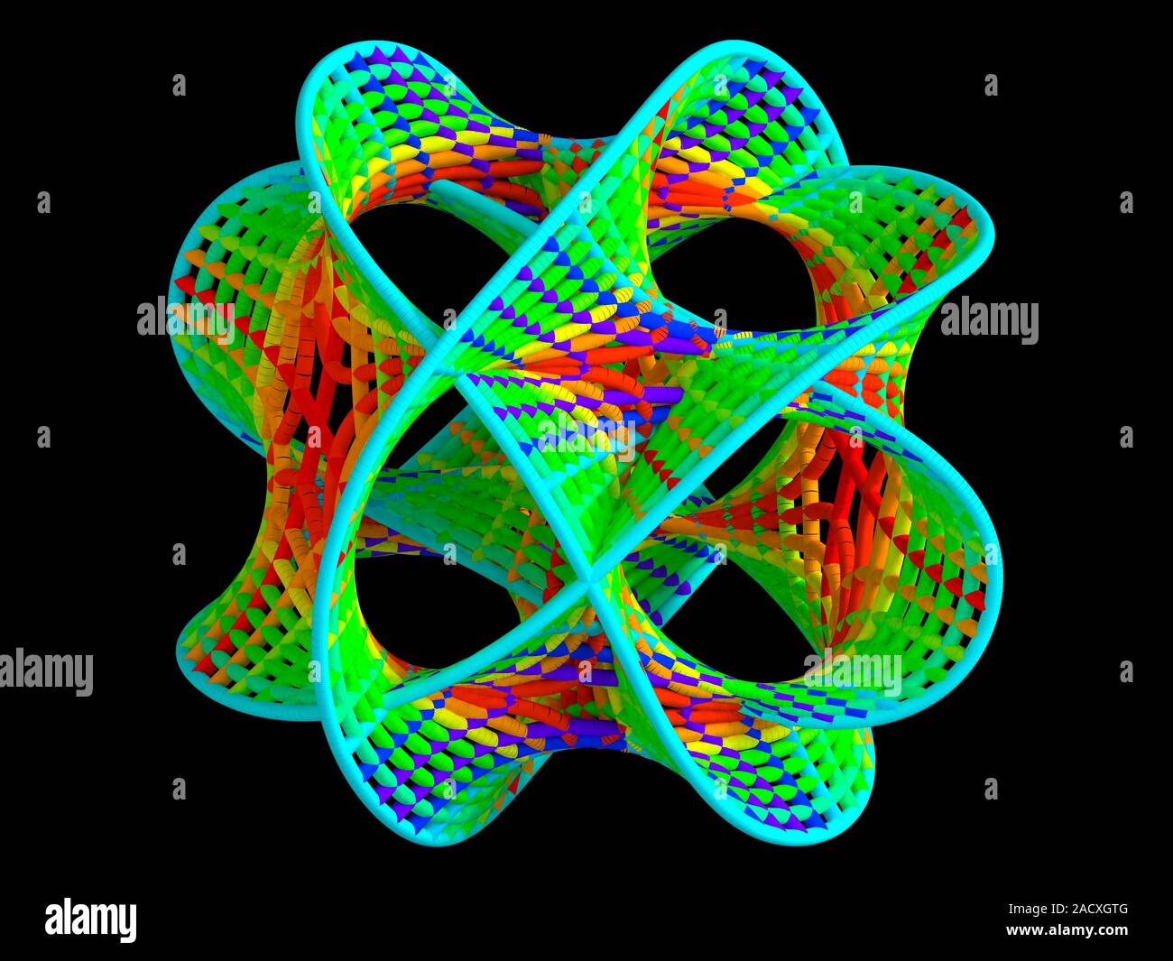 Calabi-yau manifold. Computer artwork of calabi- yau manifolds. These ...