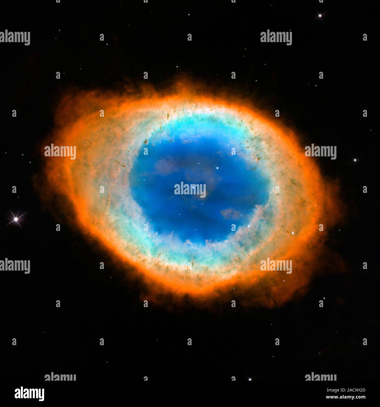 Hubble Space Telescope image of the Ring Nebula M57, NGC 6720. This is ...