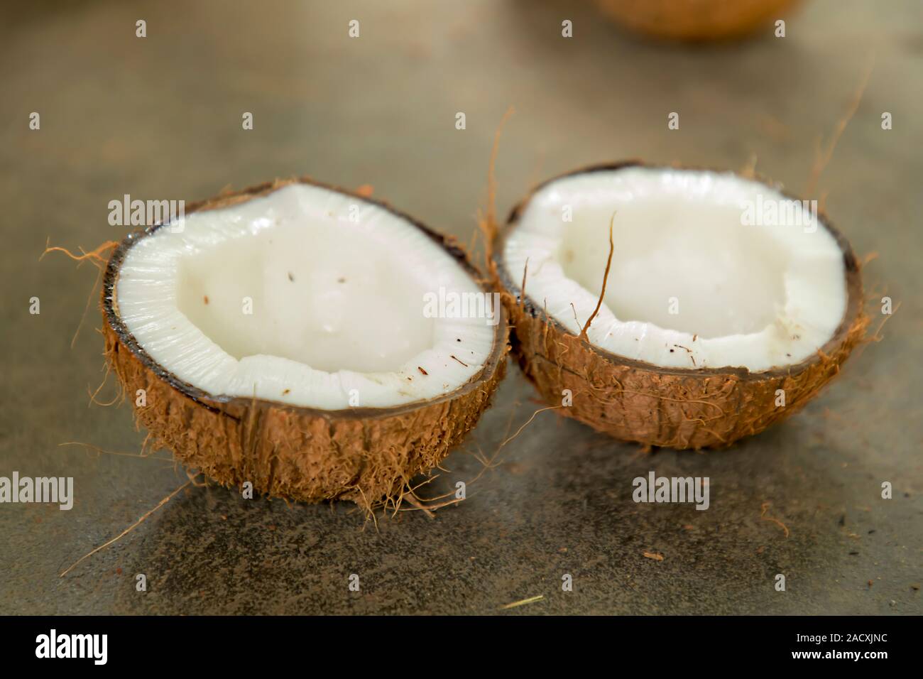 Coconut fruit parts hi-res stock photography and images - Alamy