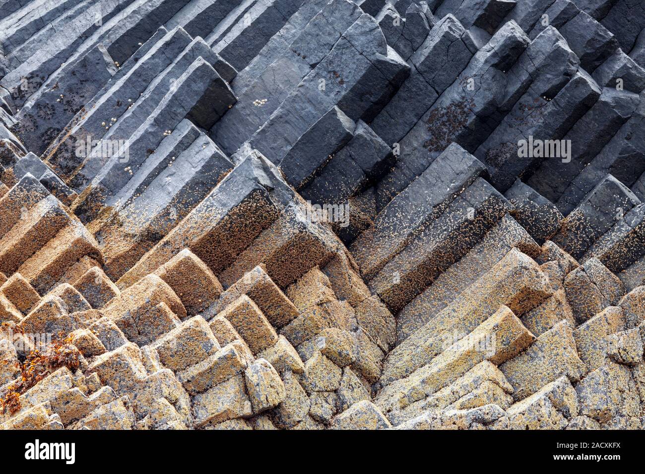 Basalt columns. Basalt is a type of igneous rock, formed from lava ...