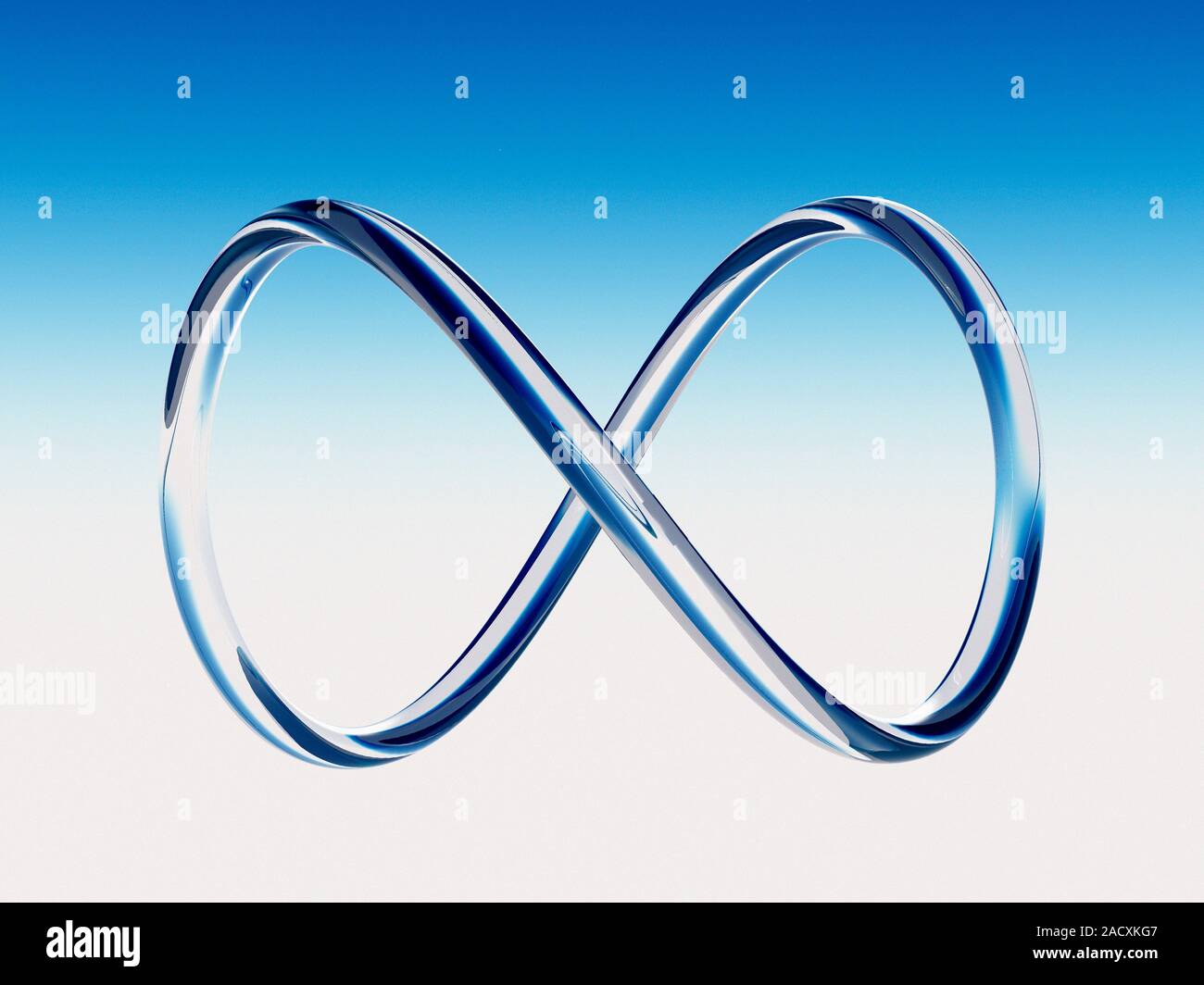 Infinity loop, artwork. This symbol represents the mathematical concept ...