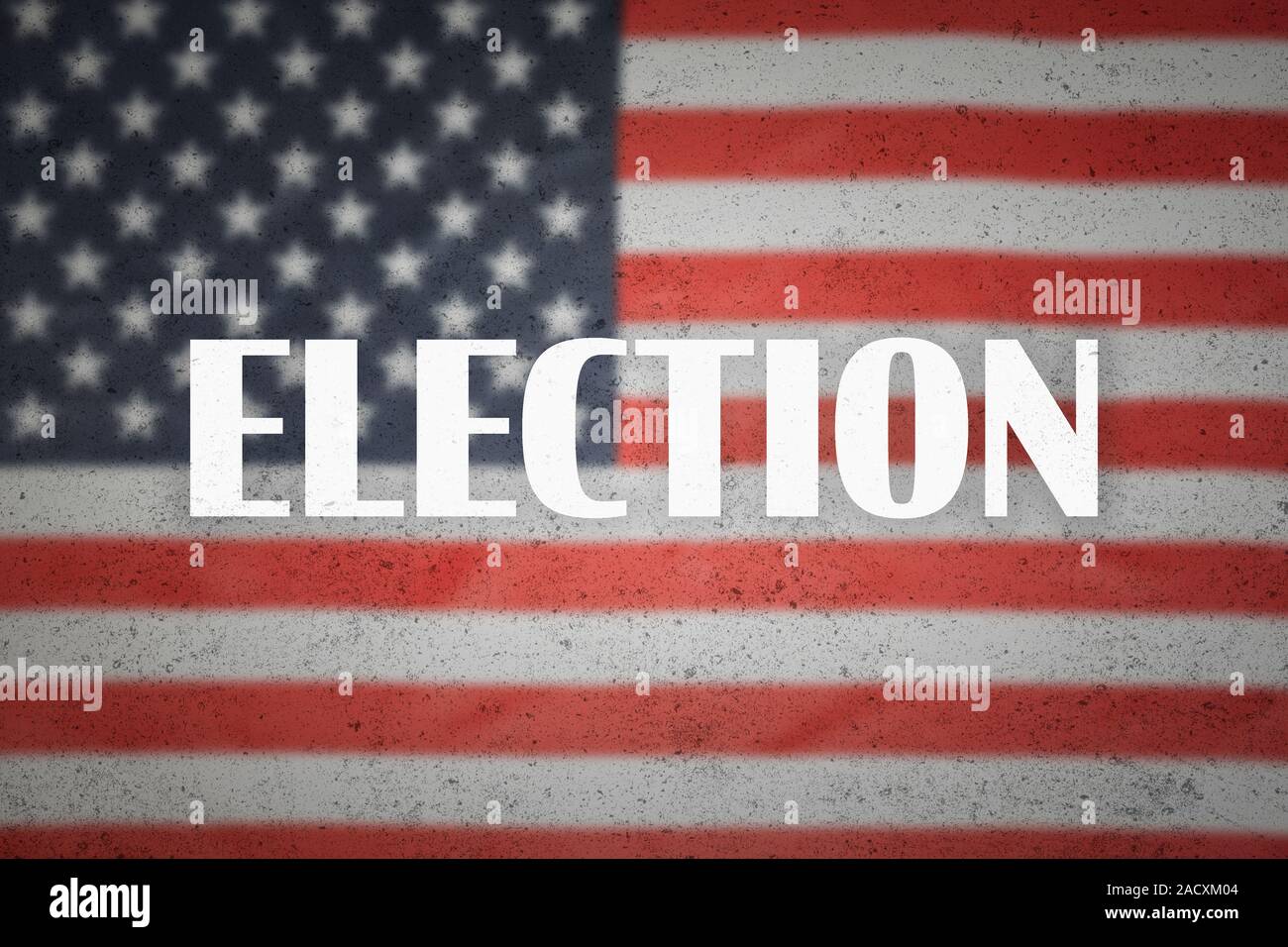 Word "Election" on the United States flag. American vote and political ...