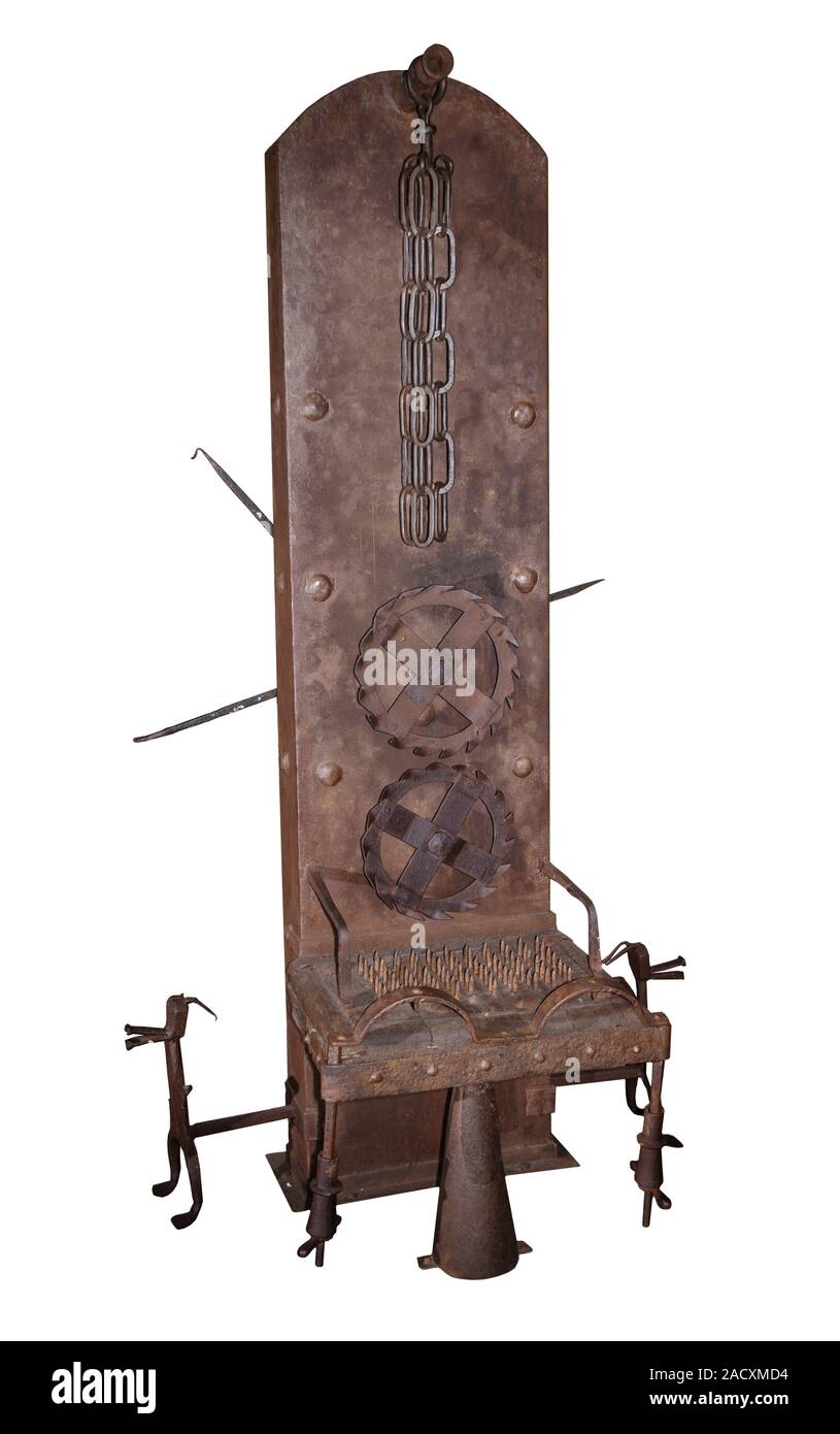 Medieval Rotating Torture Chair. This torture device was use by the ...