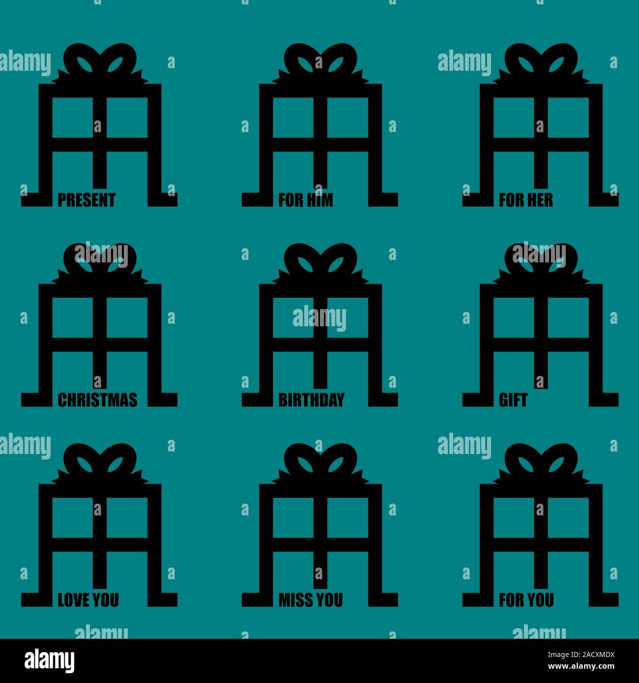 Present icon hi-res stock photography and images - Alamy