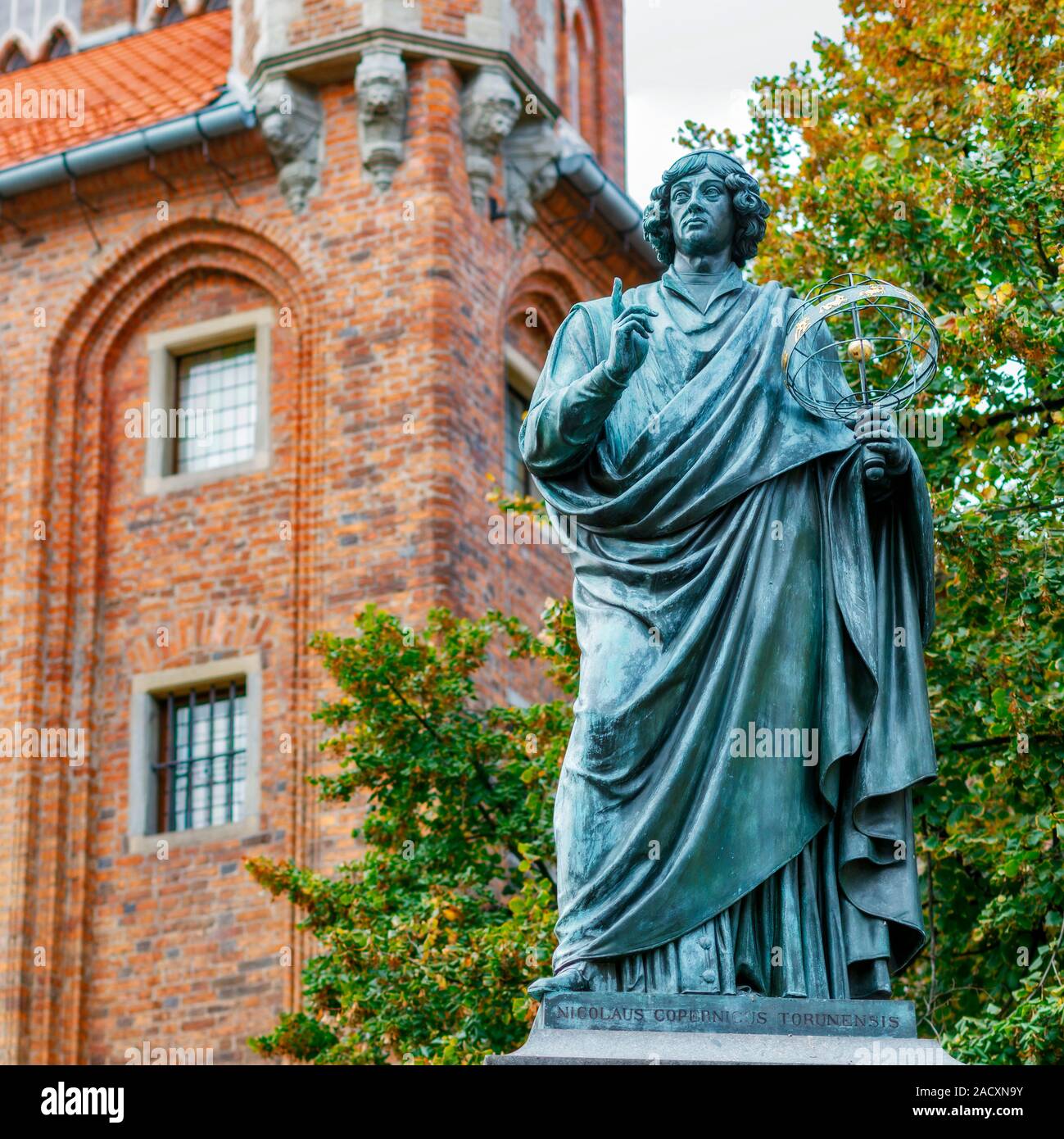 The Nicolaus Copernicus Monument in Torun, Poland. Nicolaus Copernicus ...
