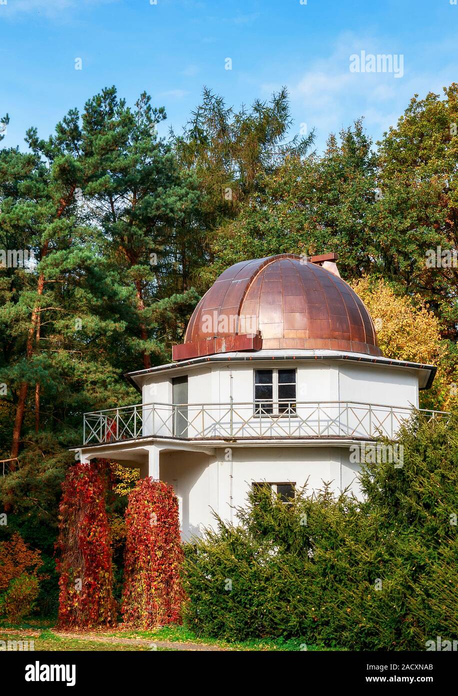 Old observatory building. An old observatory building housing a ...