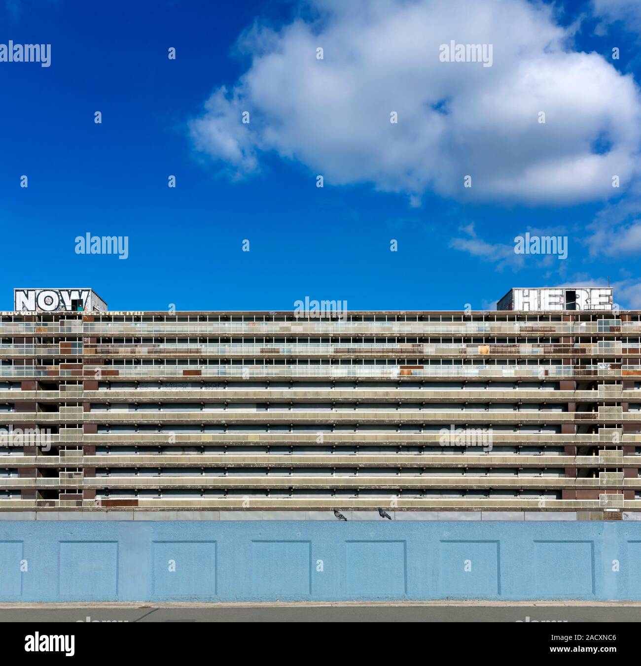 Boarded up high-rise housing. This is the Heygate Estate in London, UK ...