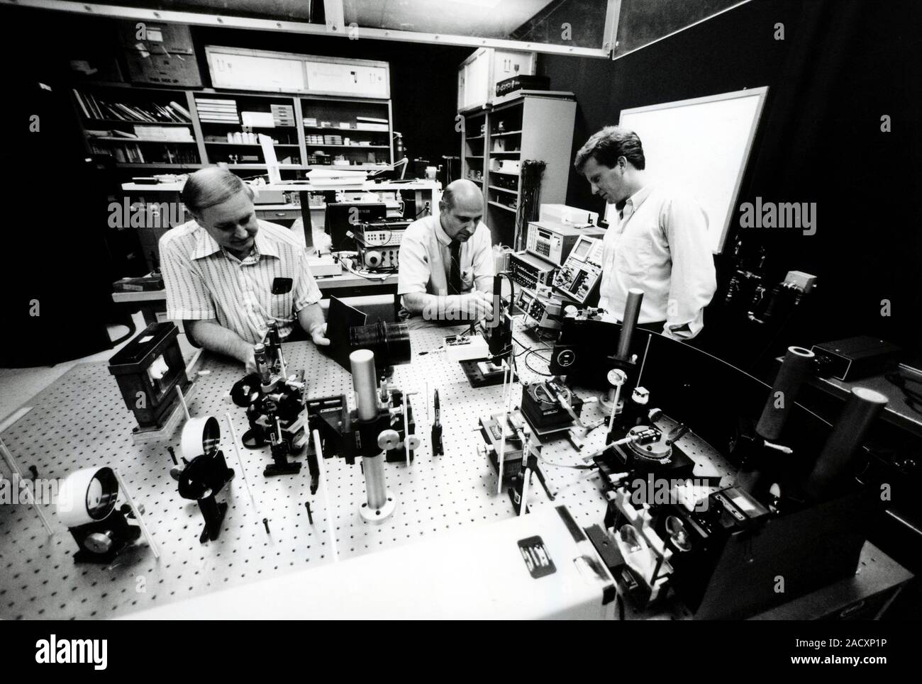 Editorial use only Prosthetic joint testing. Engineers using ...