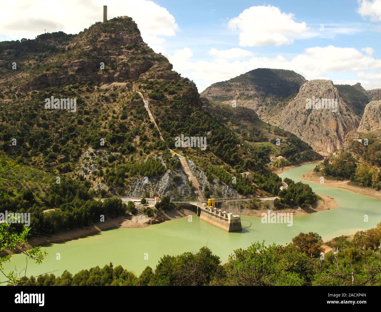 El Chorro hydroelectric facility, El Chorro, Spain. This is a pump ...