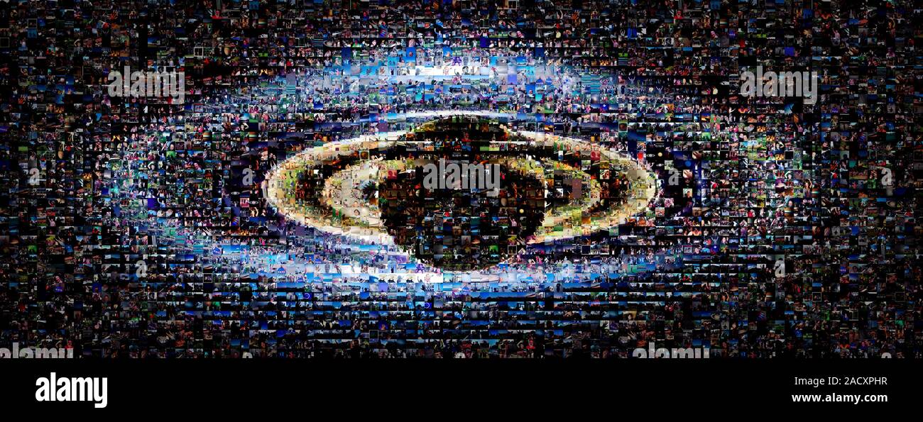 'Wave at Saturn' mosaic. Composite of a Cassini spacecraft image of ...