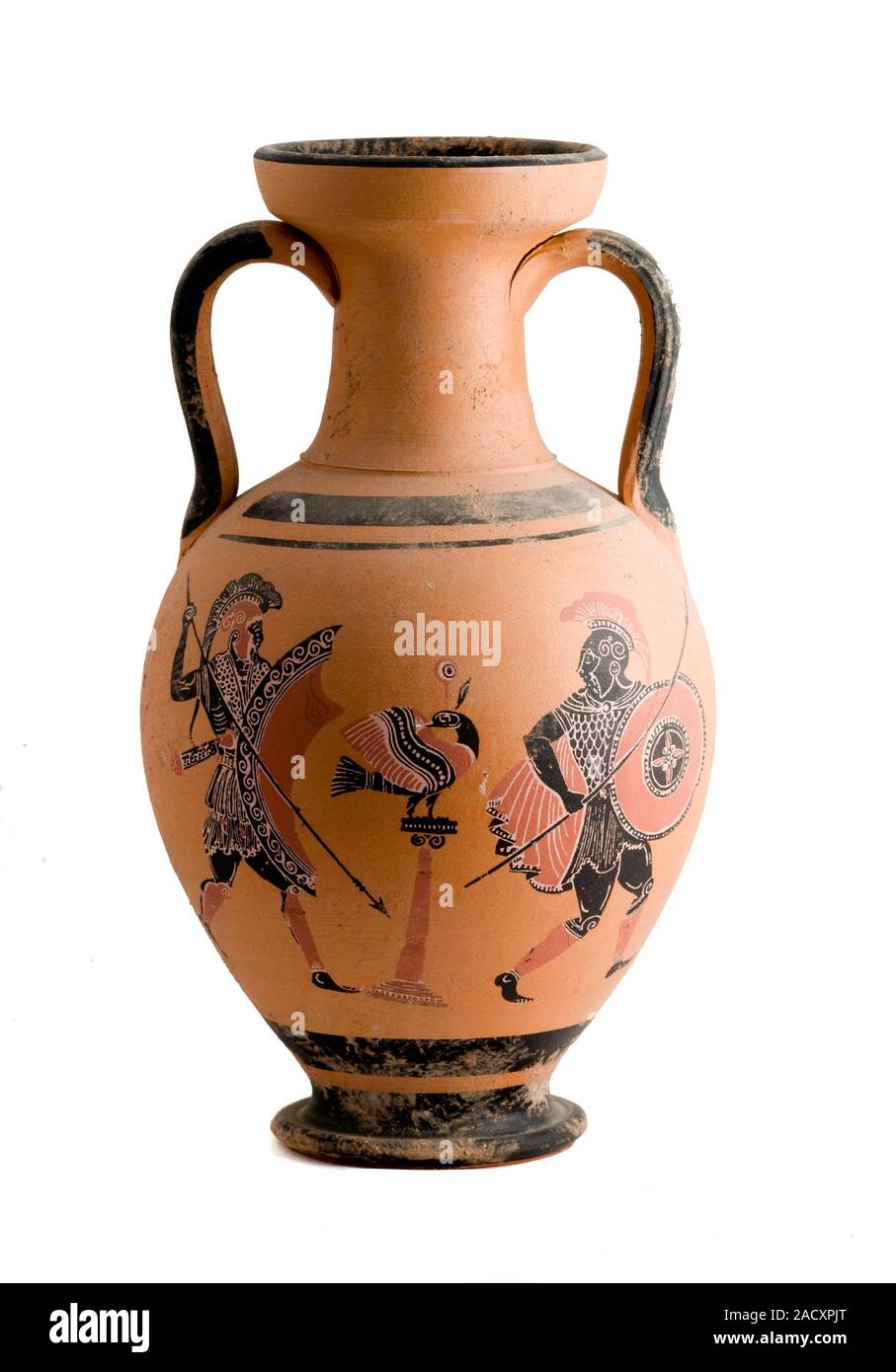 Vase with a greek historic scene Stock Photo - Alamy
