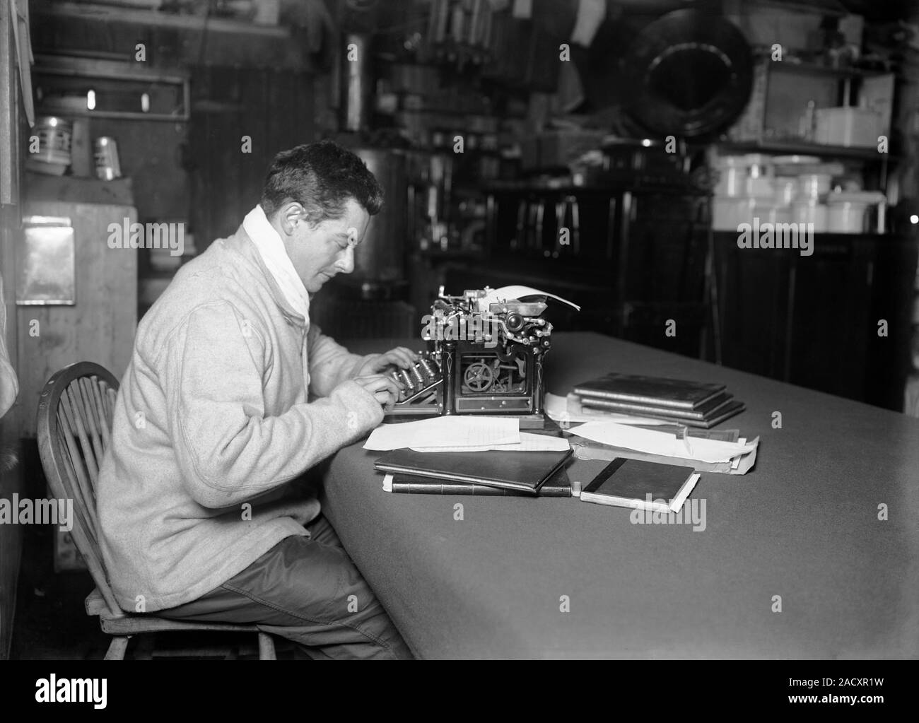 Antarctic expedition newspaper. British explorer and zoologist Apsley ...