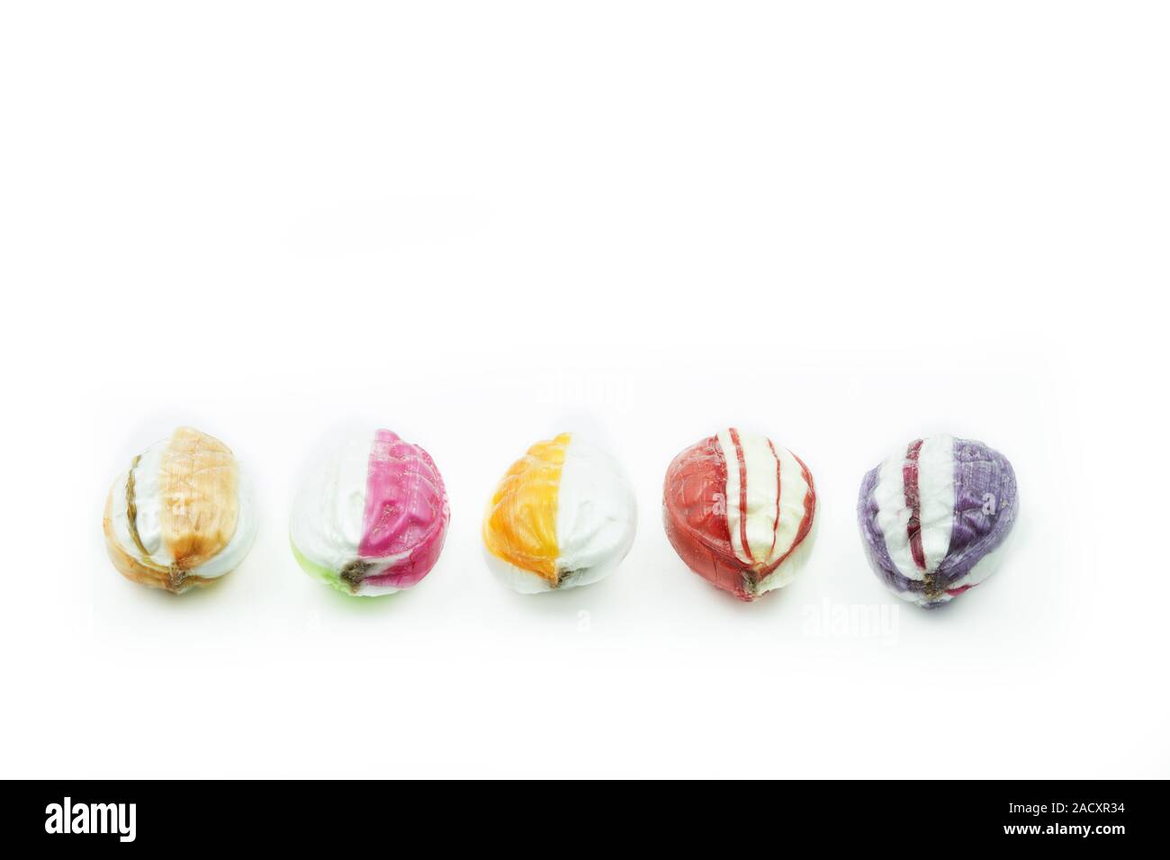 Sweets on white background Stock Photo - Alamy