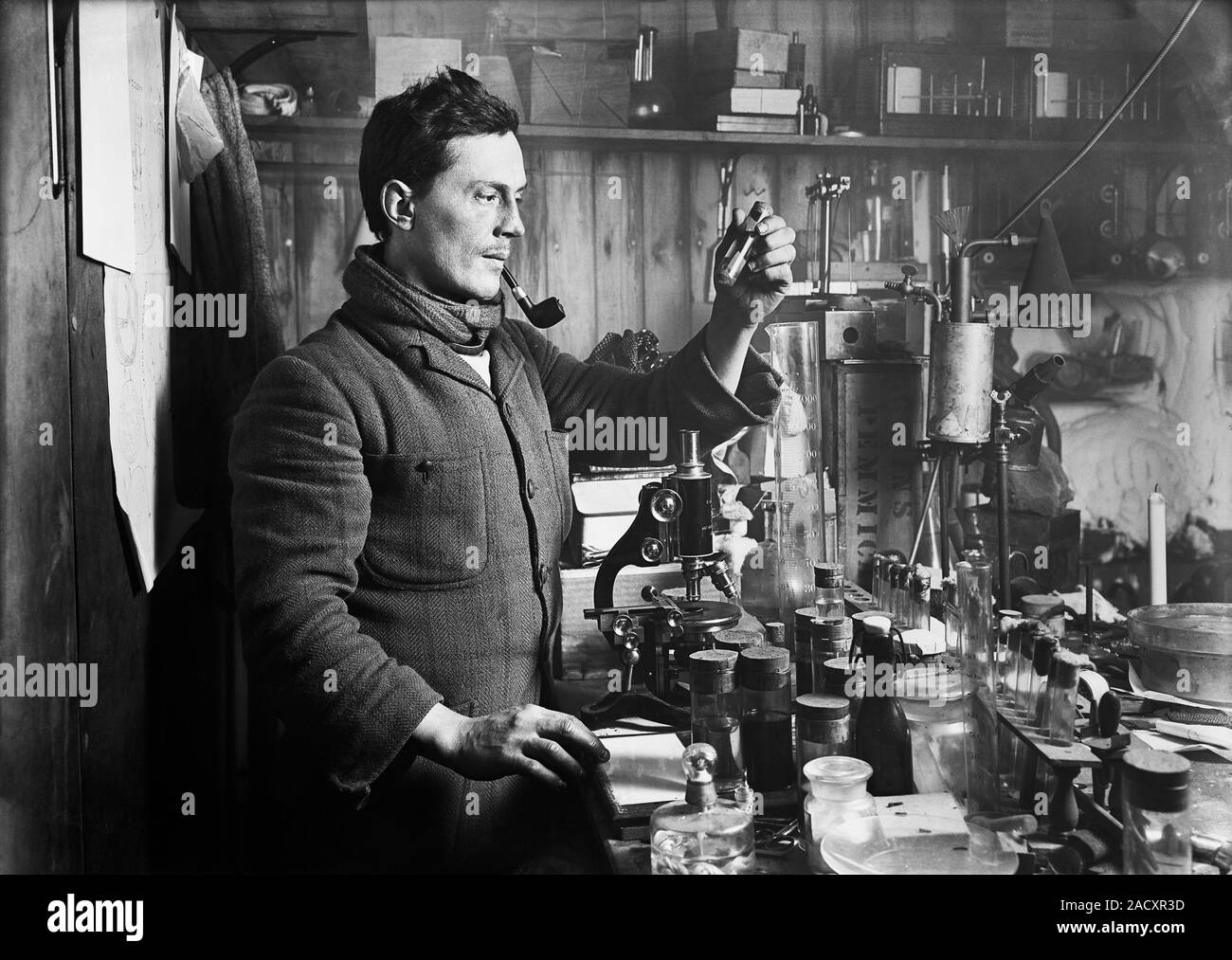 Terra Nova Antarctic laboratory. British Royal Navy surgeon Edward ...
