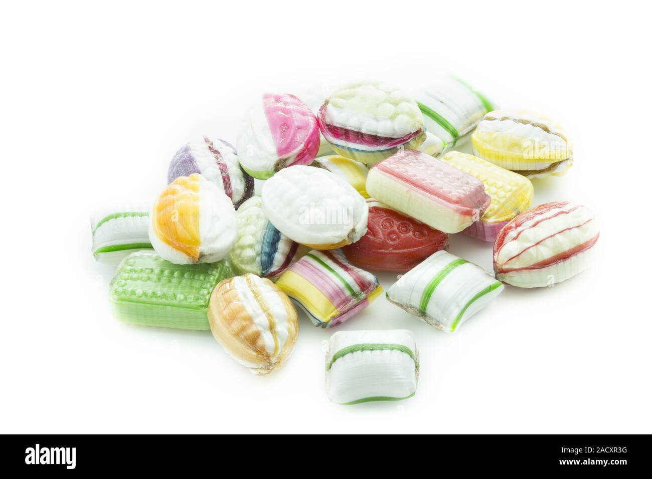 Sweets on white background Stock Photo - Alamy
