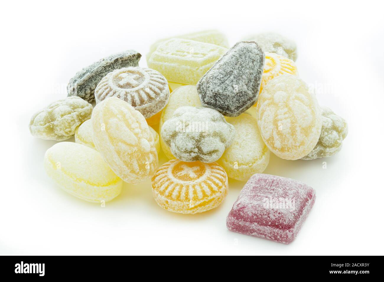 Sweets on white background Stock Photo - Alamy