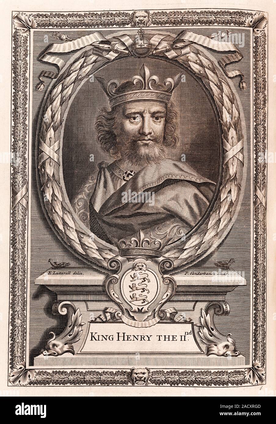 Henry II (1133-1189), King of England (reigned 1154-1189). Artwork from ...