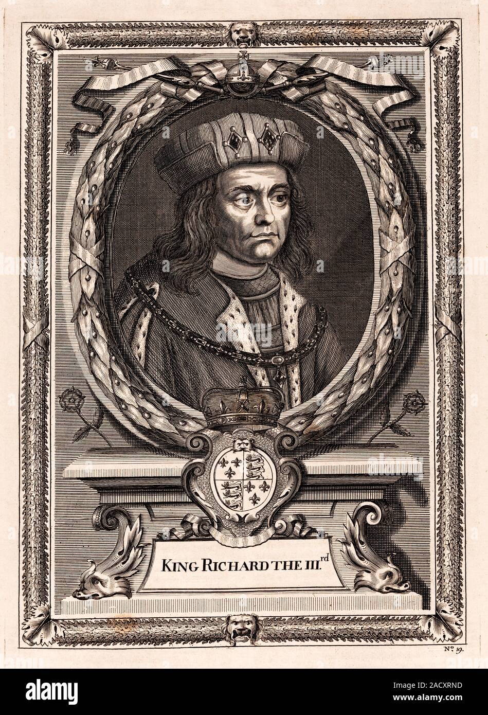Richard III (1452-1485), King of England (reigned 1483-1485). Artwork ...