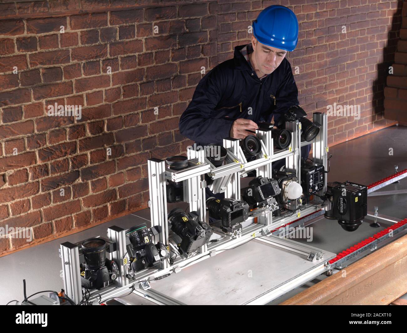 Tunnel inspection system simulator. This is a test set-up for the ...