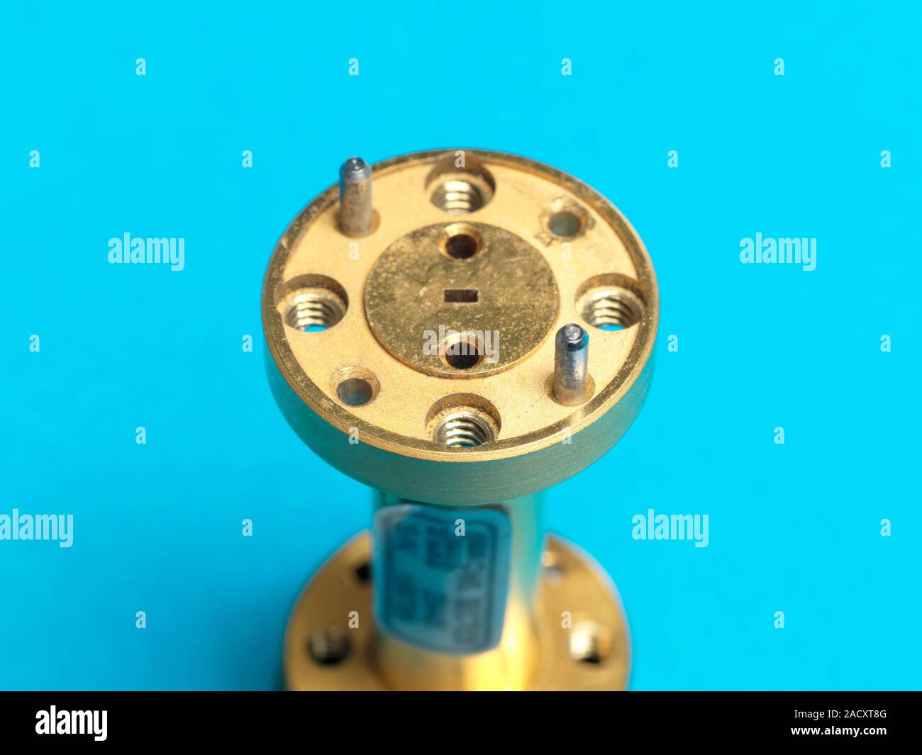 Millimetre radio waveguide. This metallic waveguide is used to guide ...