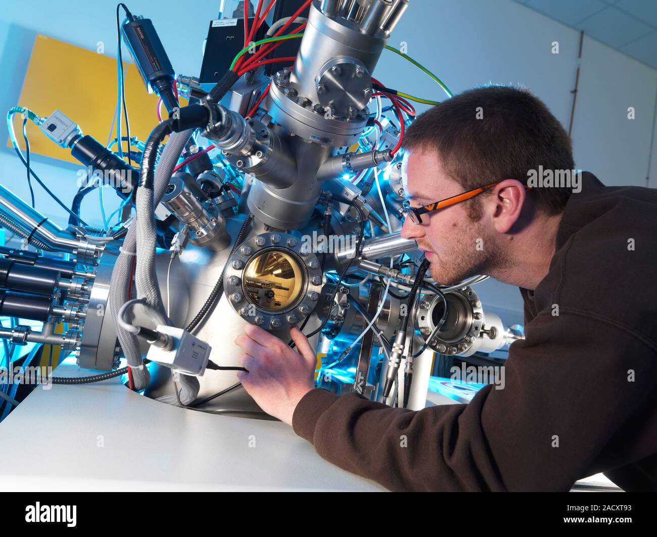 Secondary ion mass spectrometer (SIMS). This instrument is used to ...