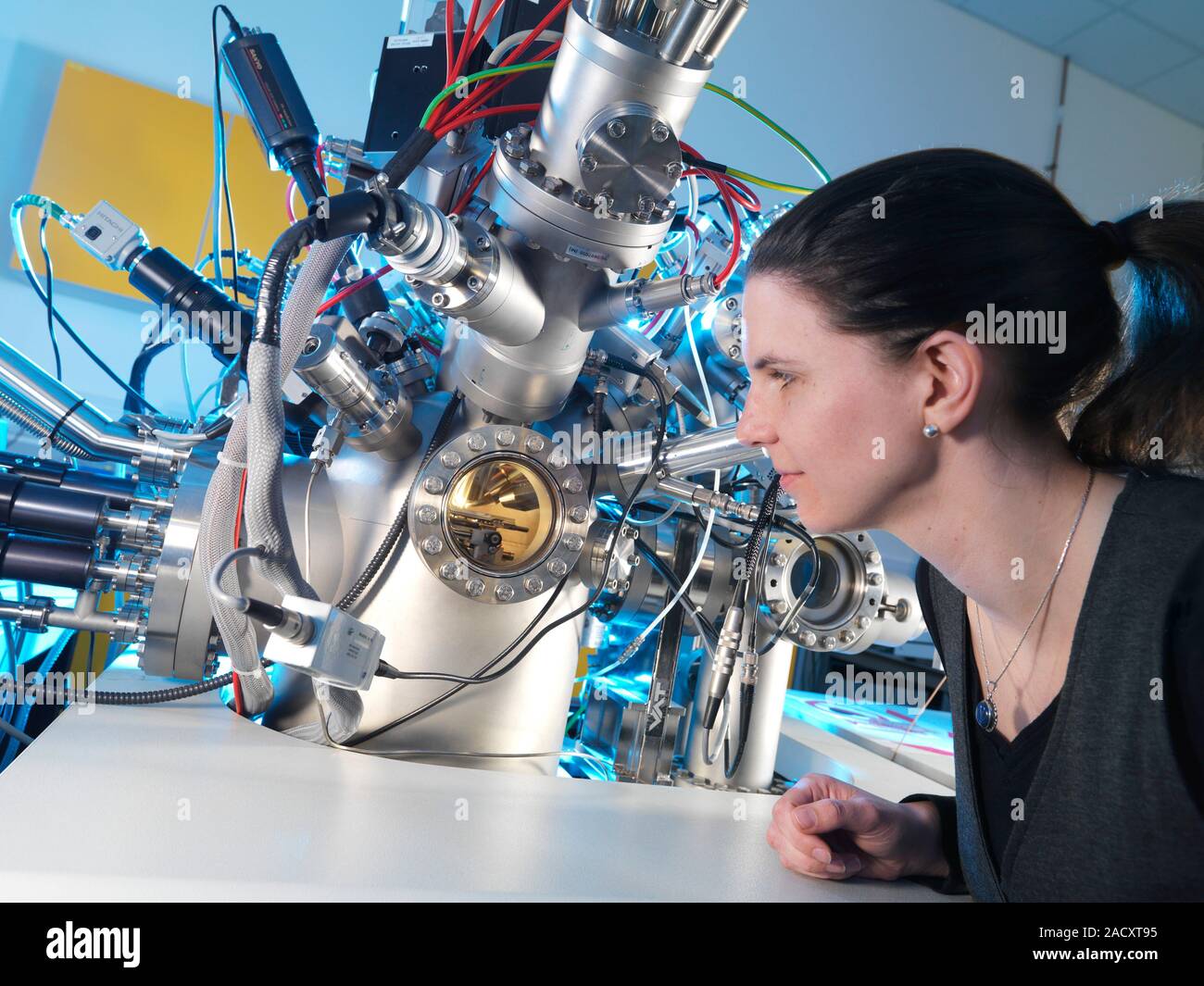 Secondary ion mass spectrometer (SIMS). This instrument is used to ...