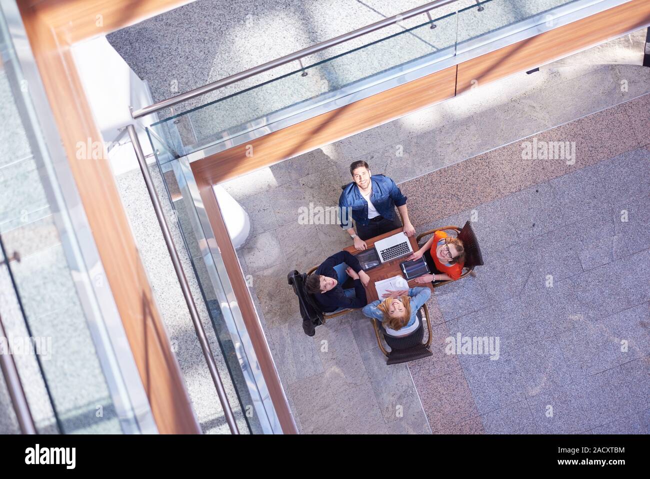 students group working on school project together Stock Photo - Alamy