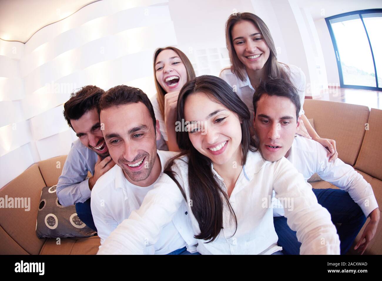 Selfie group smart party hi-res stock photography and images - Alamy
