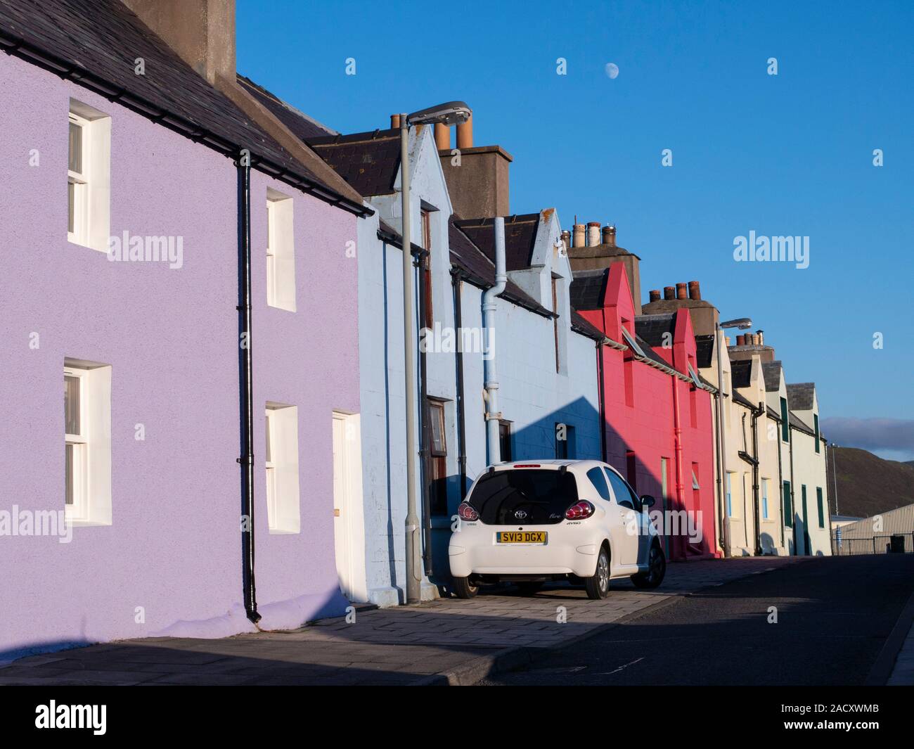 Houses in Scalloway, Shetland Islands Stock Photo - Alamy