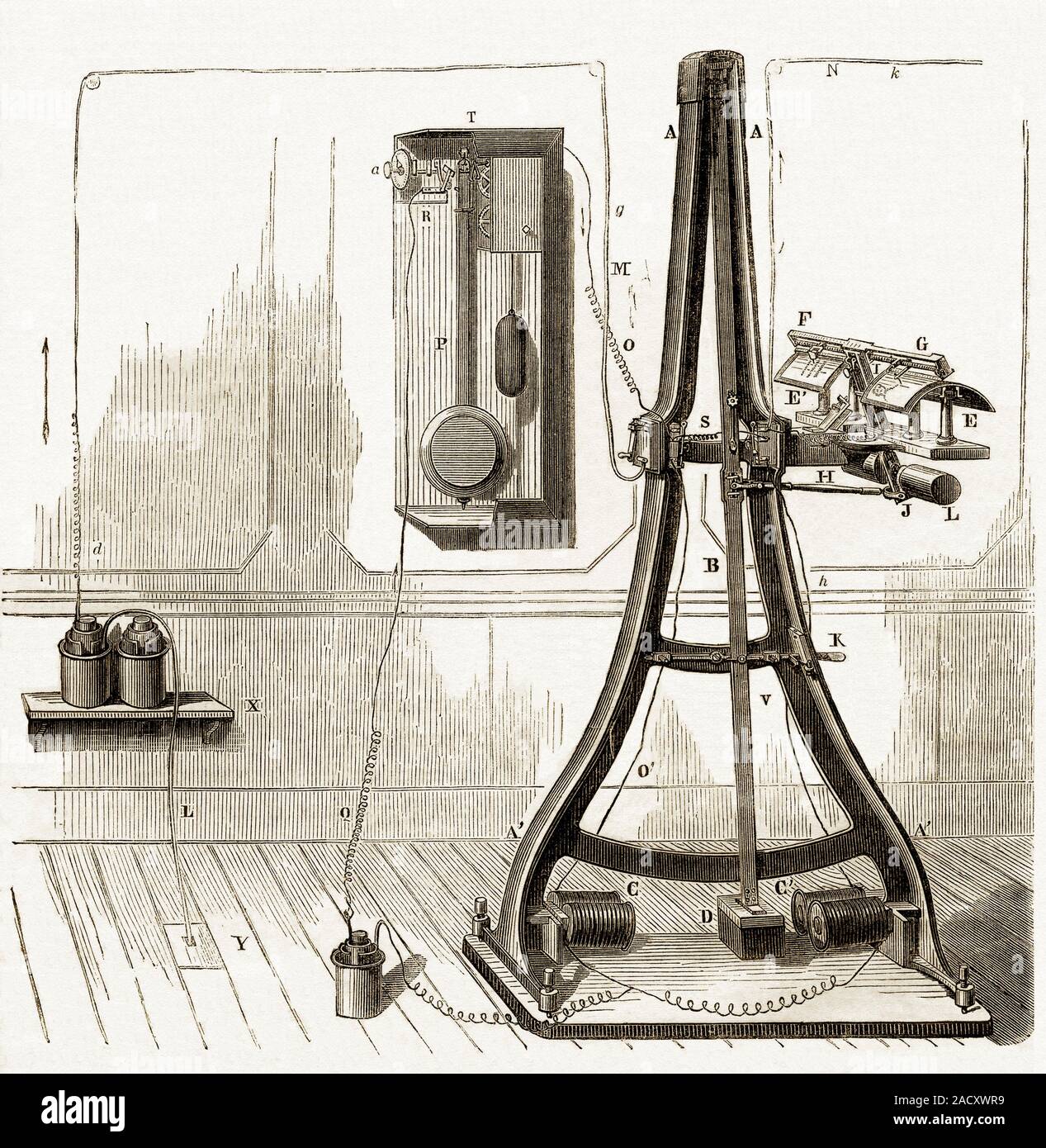 The pantelegraph was an early form of facsimile machine based on the ...