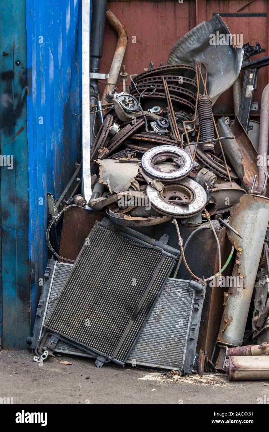 Used car parts stacked auto hi-res stock photography and images - Alamy