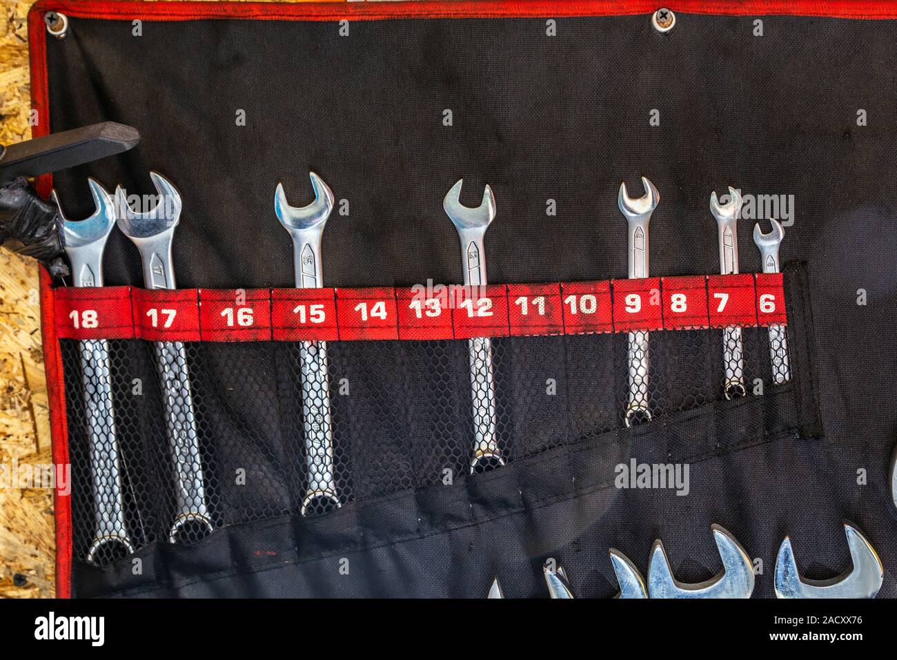 Set mechanical tools. Professional car mechanic using different tools ...