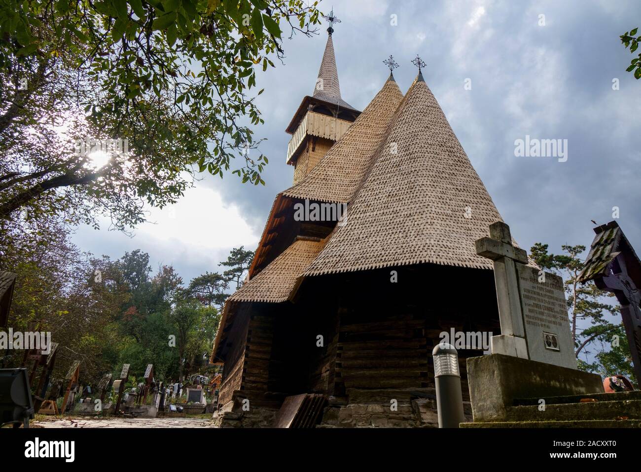 The Unesco wooden church from Ieud (Maramures/Transylvania/Romania ...