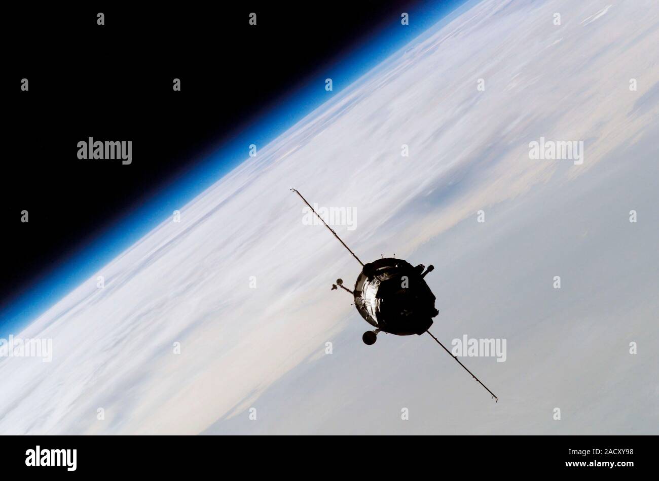 Soyuz TMA-3 spacecraft in Earth orbit, as seen from the International ...